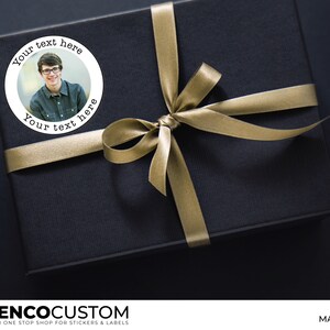 Custom Printed Photo Sticker With Personalized Text | Personalized ...