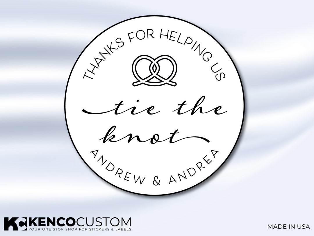 Tie the Knot Stickers | Wedding Stickers | Wedding Tie the Knot | Party ...