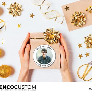 Custom Printed Photo Sticker With Personalized Text | Personalized ...