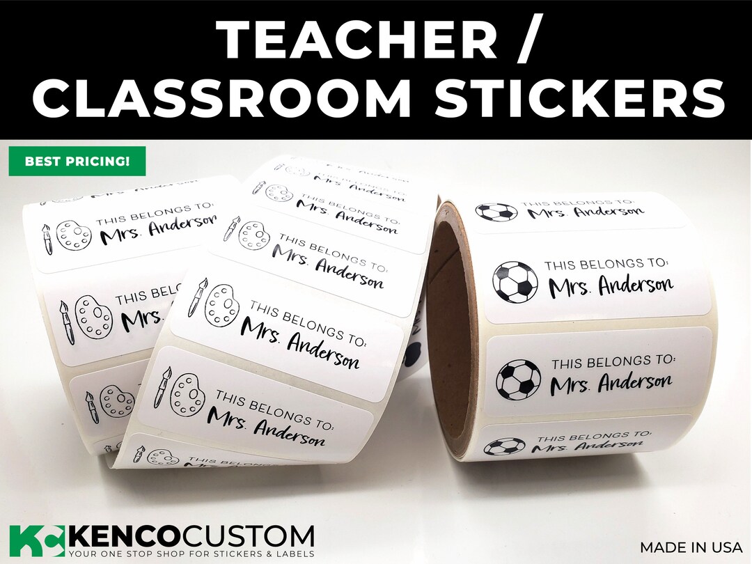 Best Selling Teacher / Classroom Stickers, Teacher Name Labels ...