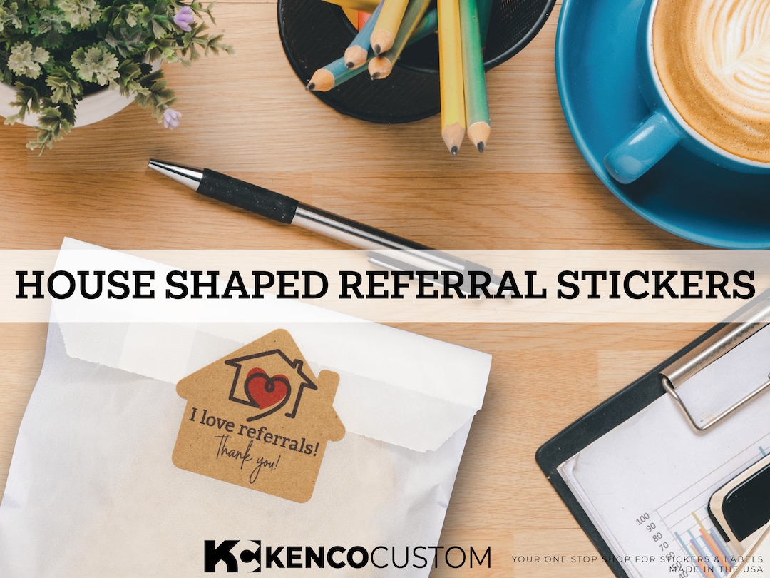 House Shaped Realtor Stickers: Referral Marketing - Etsy