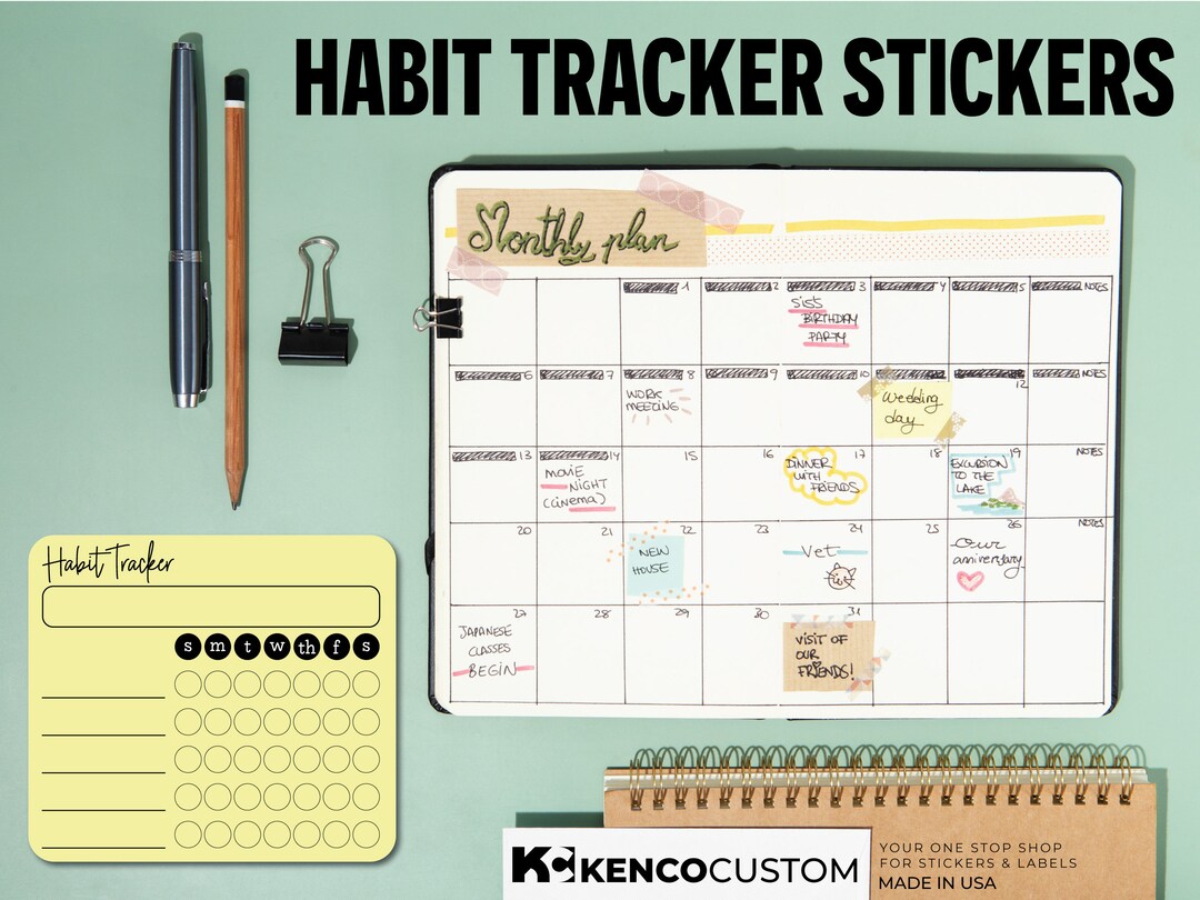 Weekly Habit Tracker Stickers | Sticker for Teacher Planners and ...