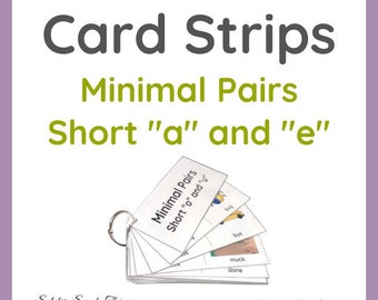 Minimal Pairs Short A & E Vowels Speech Therapy - Etsy