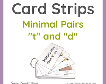 Card Strips Minimal Pairs ts & ch Speech Therapy Articulation - Etsy