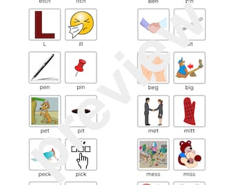 Minimal Pairs Short I & U Vowels 3 Pages Speech Therapy Articulation - Etsy