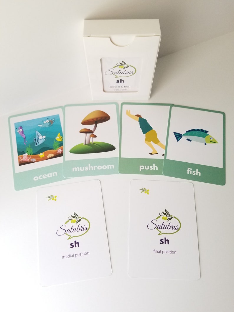 SH Sound Phoneme Speech Therapy Articulation Cards Large | Etsy