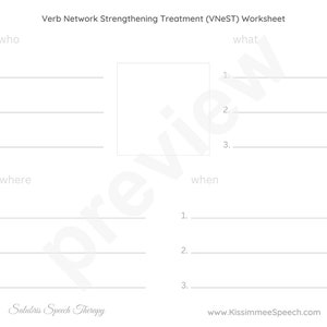 Aphasia - Vnest Worksheets - Word-finding, Sentences - Speech Therapy ...