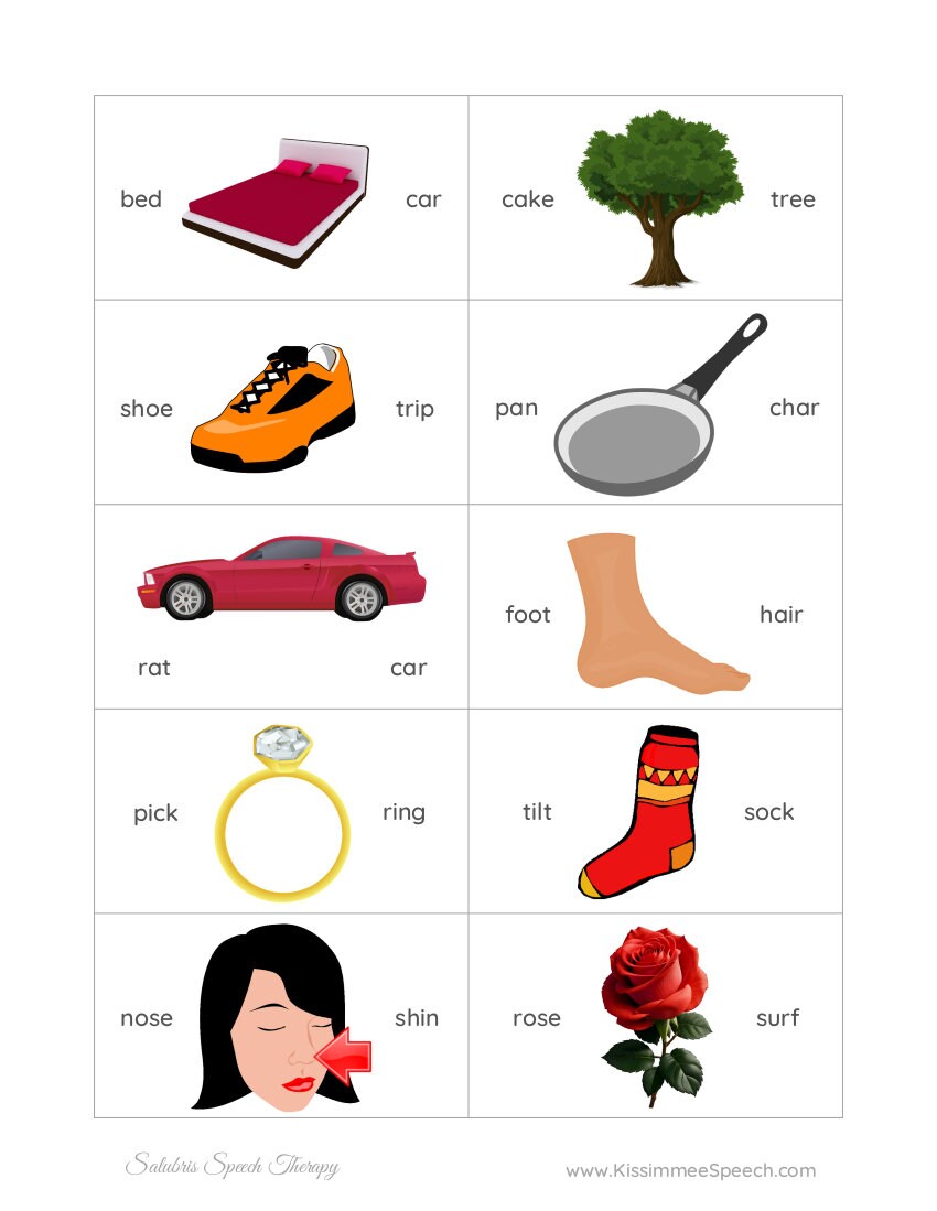 Aphasia - Reading Therapy 1 - NOUNS - Reading Comprehension - Speech ...