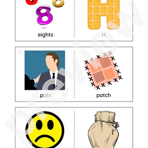 Card Strips - Minimal Pairs "ts" & "ch" - Speech Therapy Articulation ...