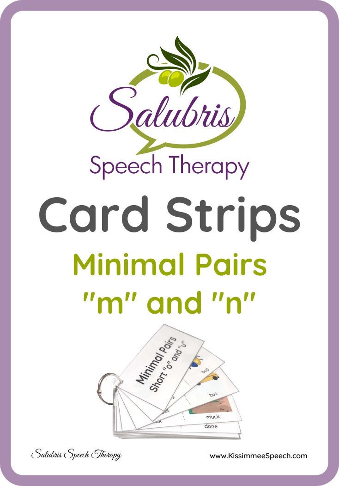 Card Strips - Minimal Pairs "m" & "n" - Speech Therapy Articulation - Etsy
