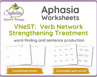 Aphasia Worksheet - Etsy
