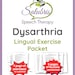 Dysarthria - Lingual Exercise Packet - Speech Therapy Articulation - Etsy