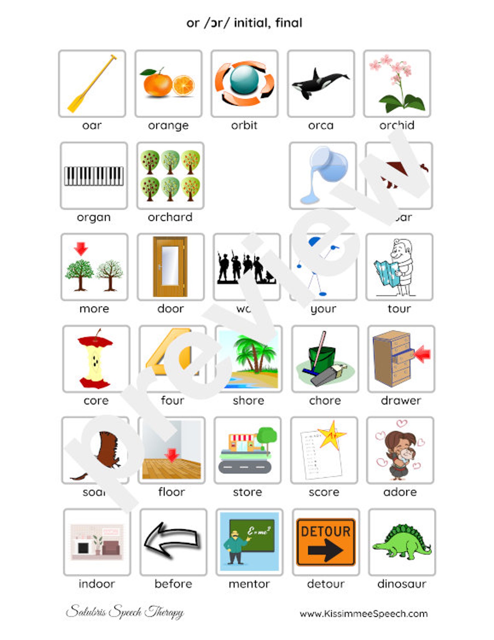 Phoneme "r" (prevocalic and Post-vocalic) for Speech Therapy Practice ...