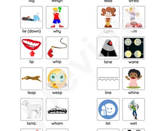 Minimal Pairs for "sh" & "ch" Phonemes for Speech Therapy Practice - 2 ...