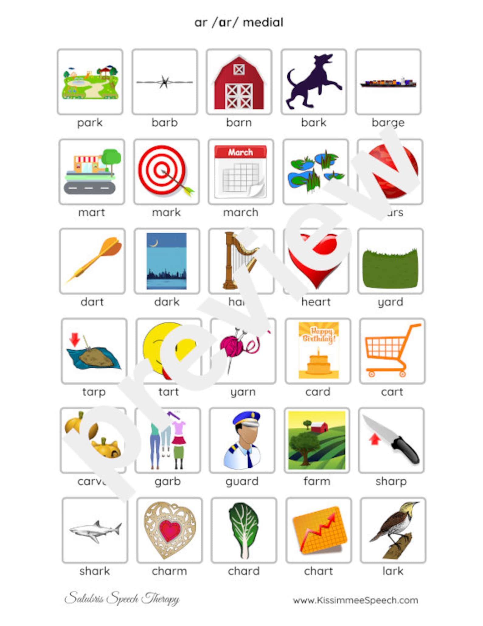 Phoneme "r" (prevocalic and Post-vocalic) for Speech Therapy Practice ...