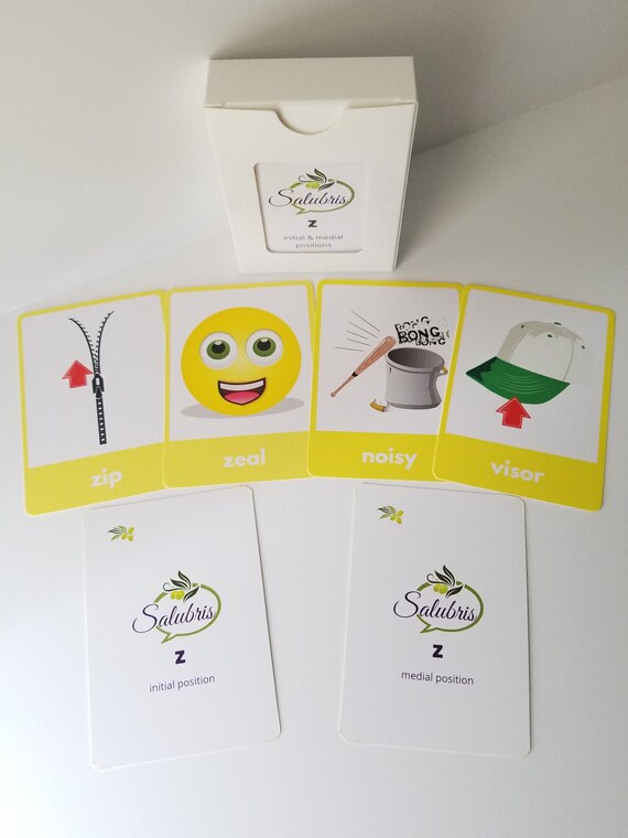 Z Sound Phoneme Speech Therapy Articulation Cards Large | Etsy