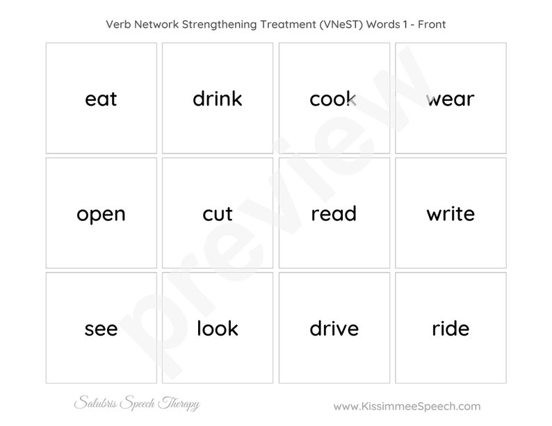 Aphasia Vnest Worksheets Word-finding, Sentences Speech Therapy - Etsy