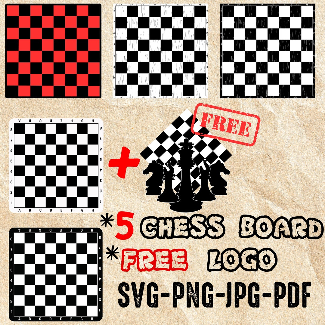 CHESS BOARD SVG, Jpg, Png and Pdf, Chess Vinyl Print, Cricut Chess Svg ...