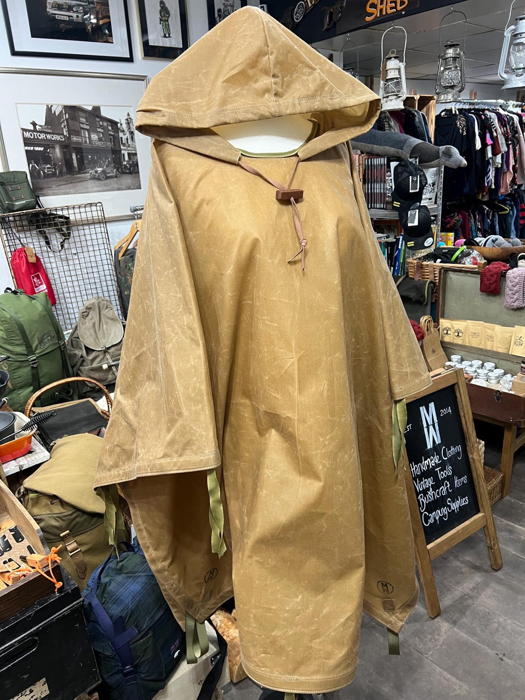Waxed Cotton Poncho - Handmade in the UK - Etsy