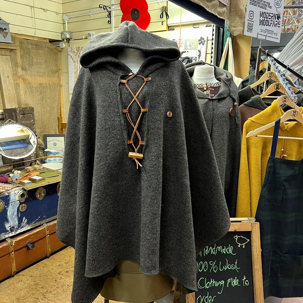 100% Wool Poncho Men - Etsy
