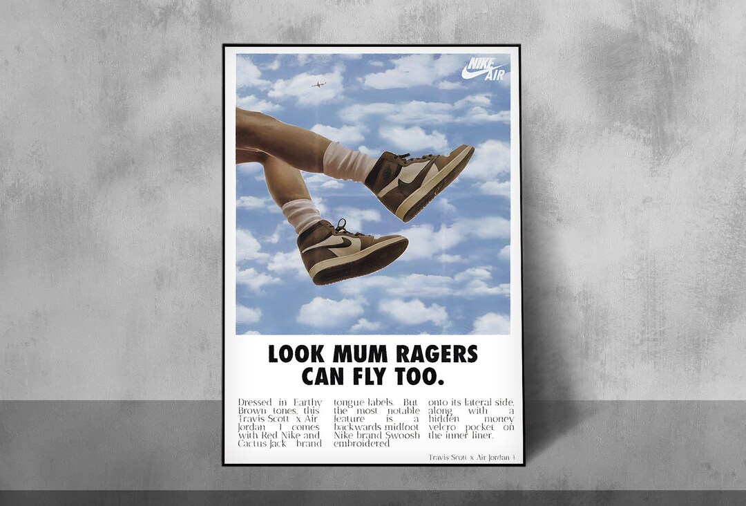 Travis Scott Jordan's Nike Advert Poster 2000s Vintage - Etsy