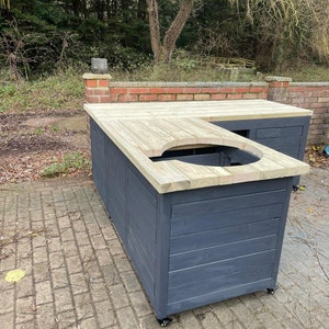 Modular Corner Unit. Kamado, BGE, Cut-out BBQ Table. Customise Yourself ...