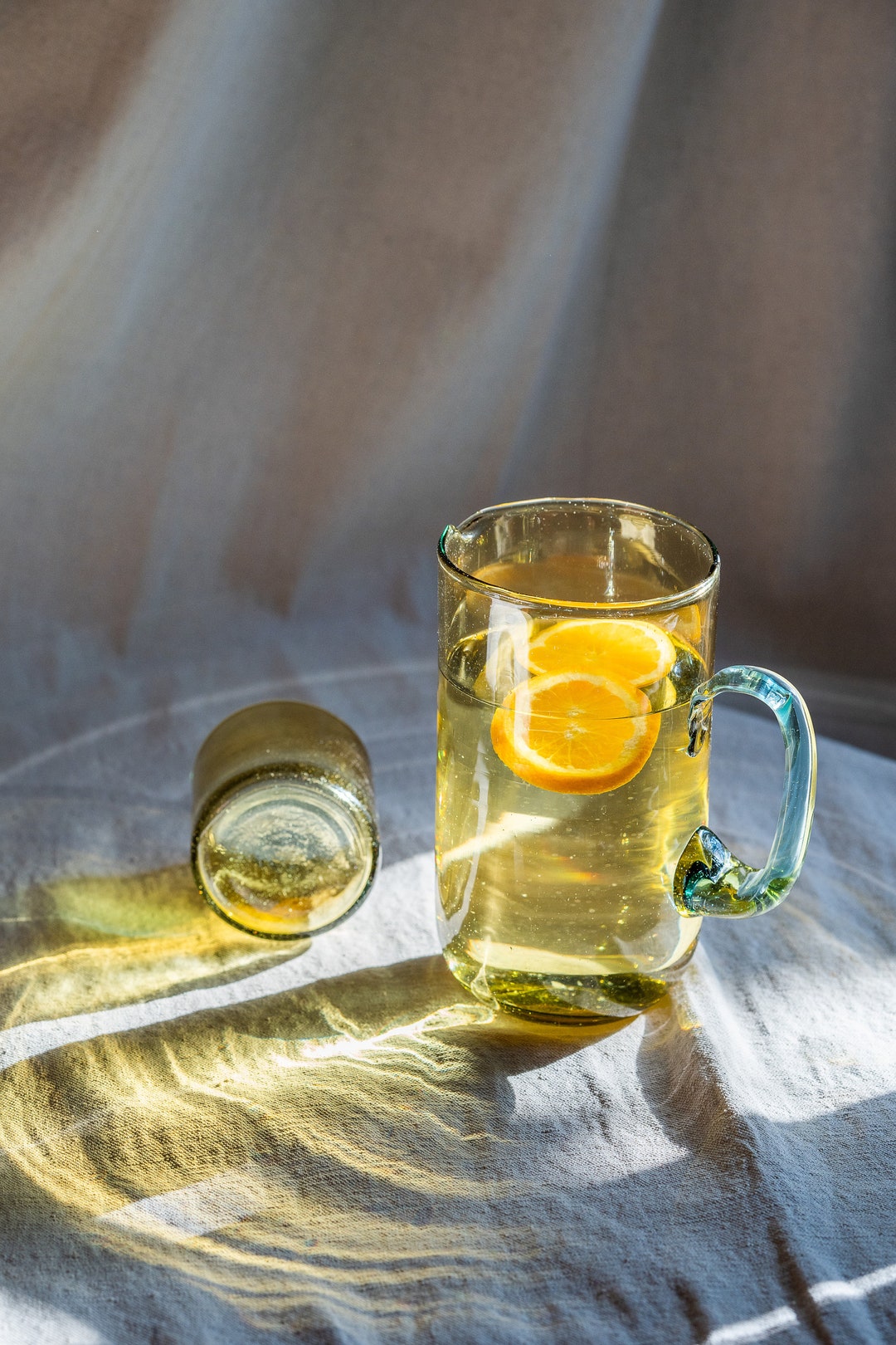 Sunflower Pitcher, Glass Pitcher, Kitchen Pitcher, Wedding Gift ...