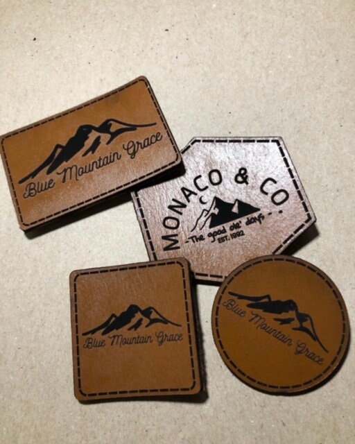 Custom Laser Engraved Leather Patch - Etsy