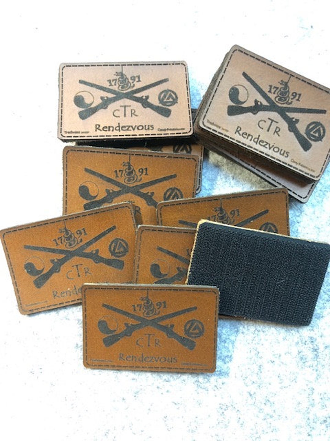 Custom Tactical Velcro Backed Engraved Leather Patch_2mm - Etsy