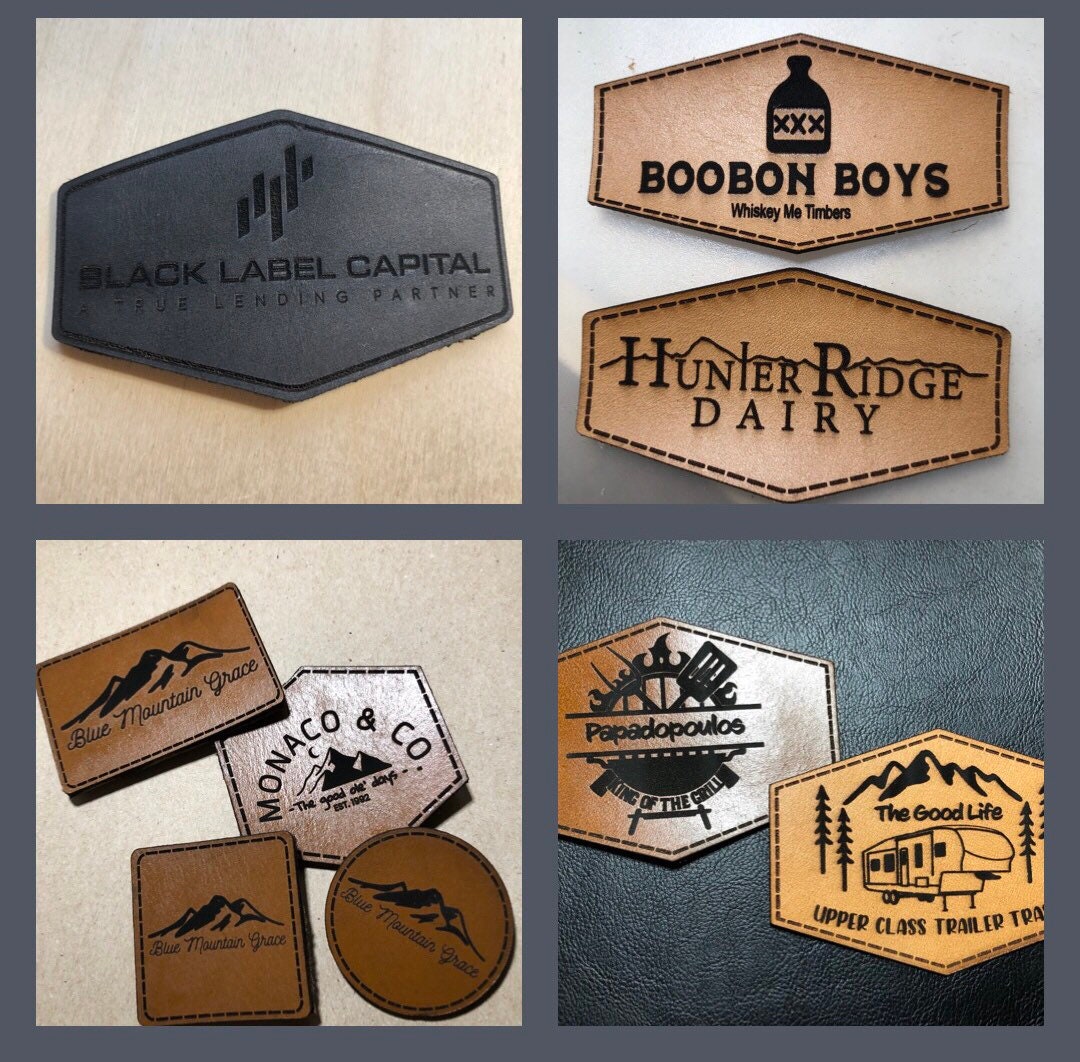 Custom Laser Engraved Leather Patch - Etsy