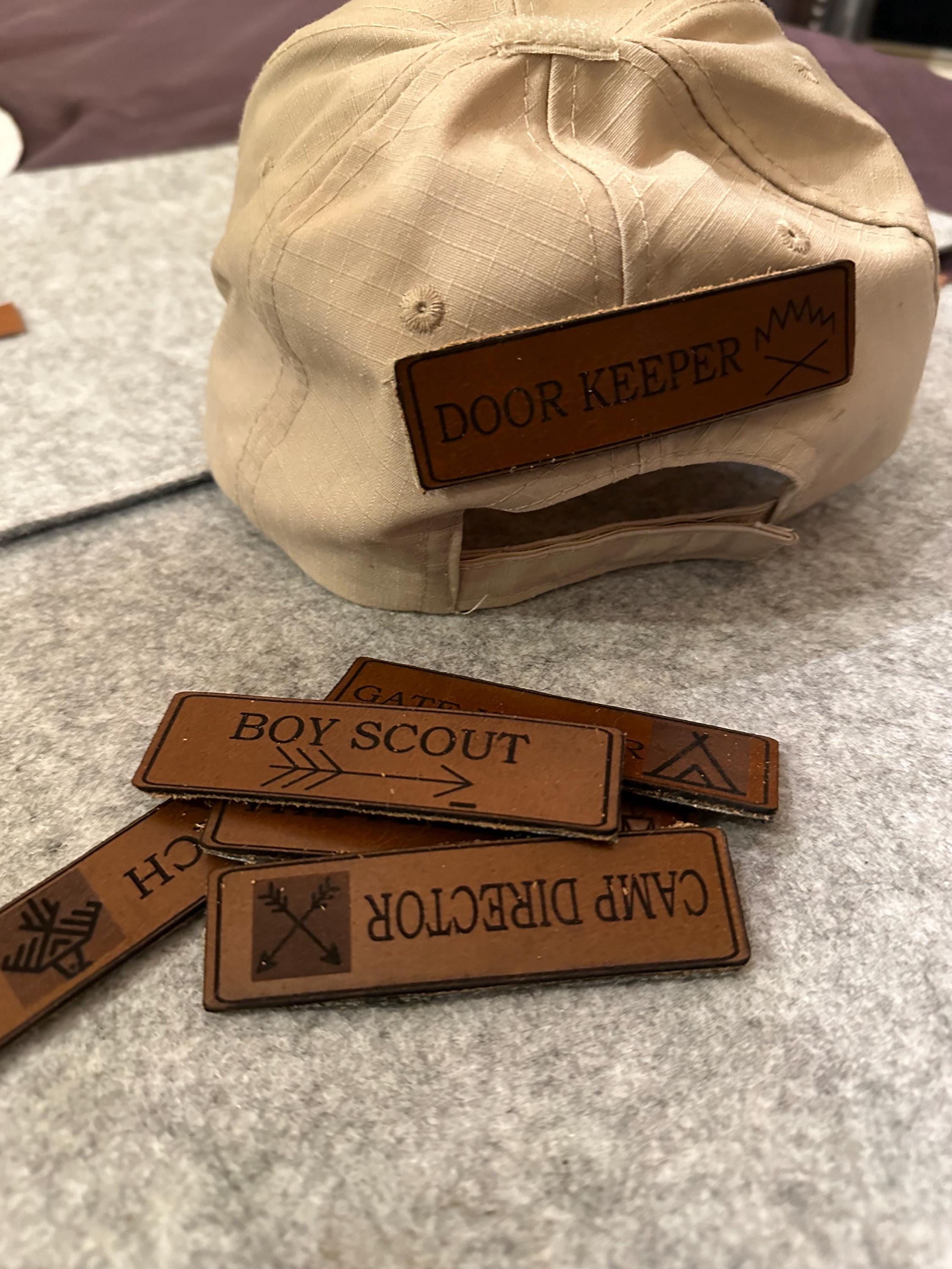 Custom Tactical Velcro Backed Engraved Leather Patch_2mm - Etsy