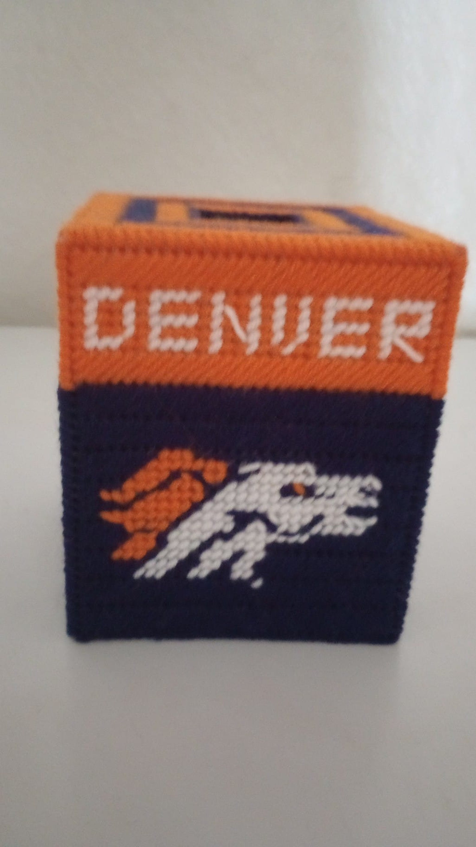 Denver Broncos Tissue Box - Etsy