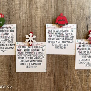 Advent Scripture Cards Printable Advent Calendar Christmas Bible Verse ...