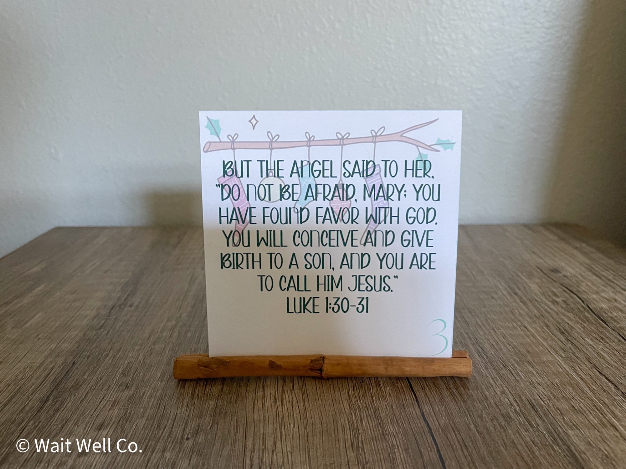 Advent Scripture Cards Printable Advent Calendar Christmas Bible Verse ...