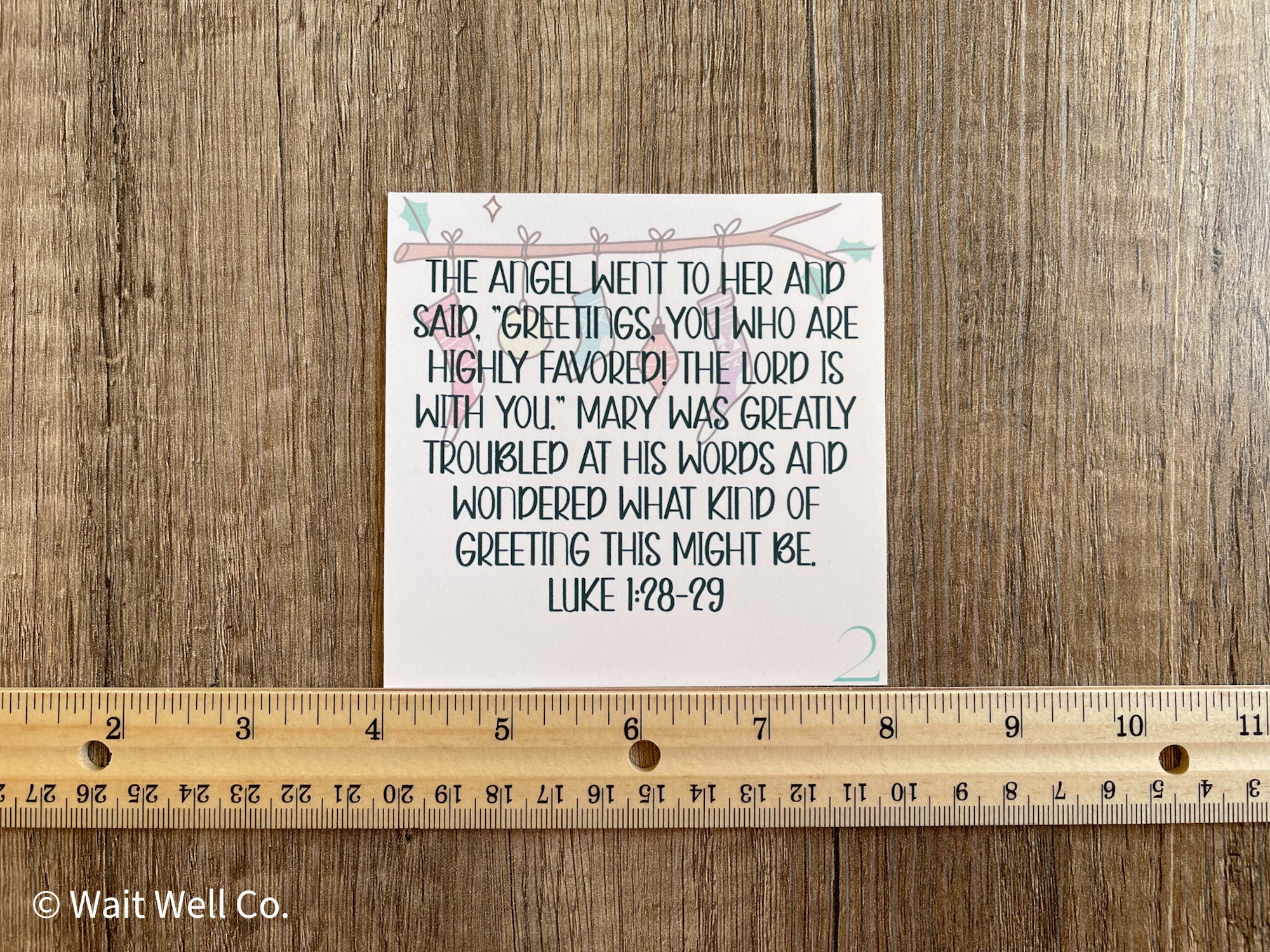 Advent Scripture Cards Printable Advent Calendar Christmas Bible Verse ...