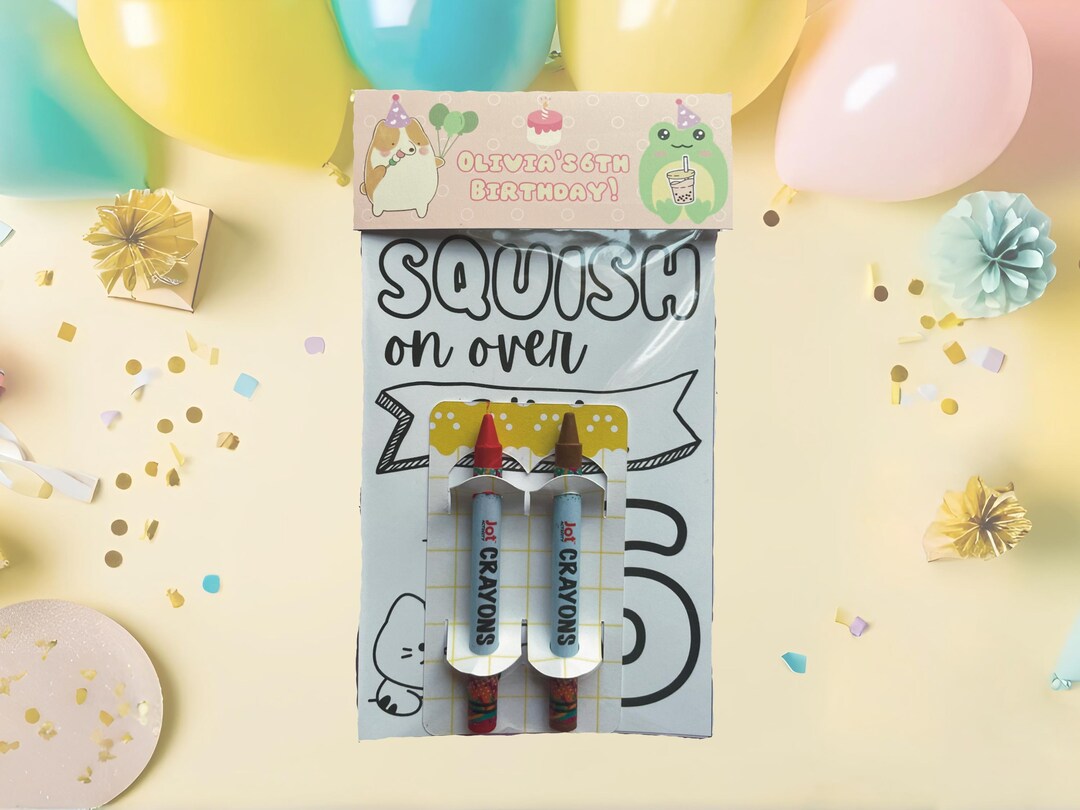 Squish on Over Birthday Activity Pack | Kawaii Coloring & Games ...