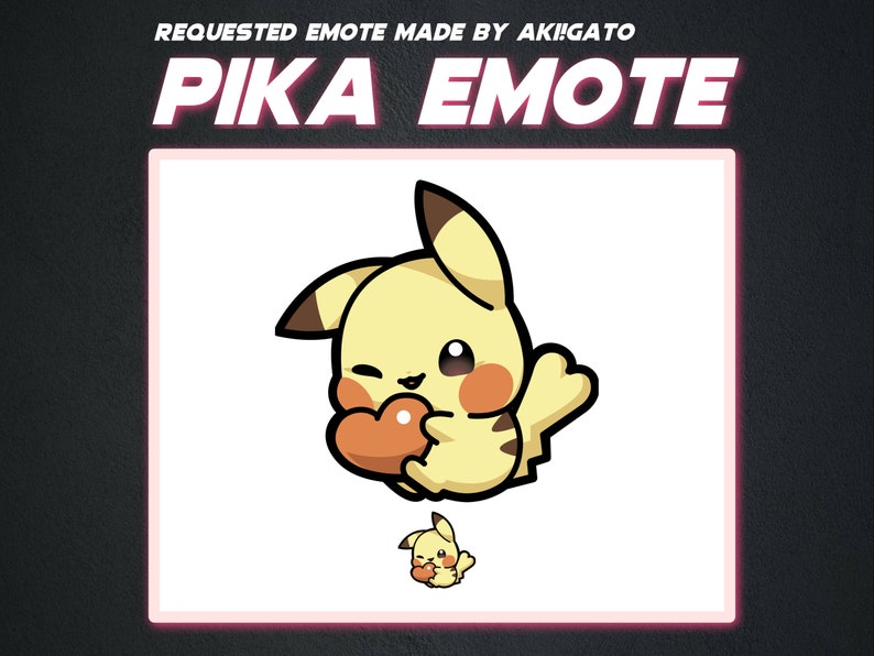 Pikachu Emote Cute Funny Kawaii Anime Emoticon per Twitch Streamers ...