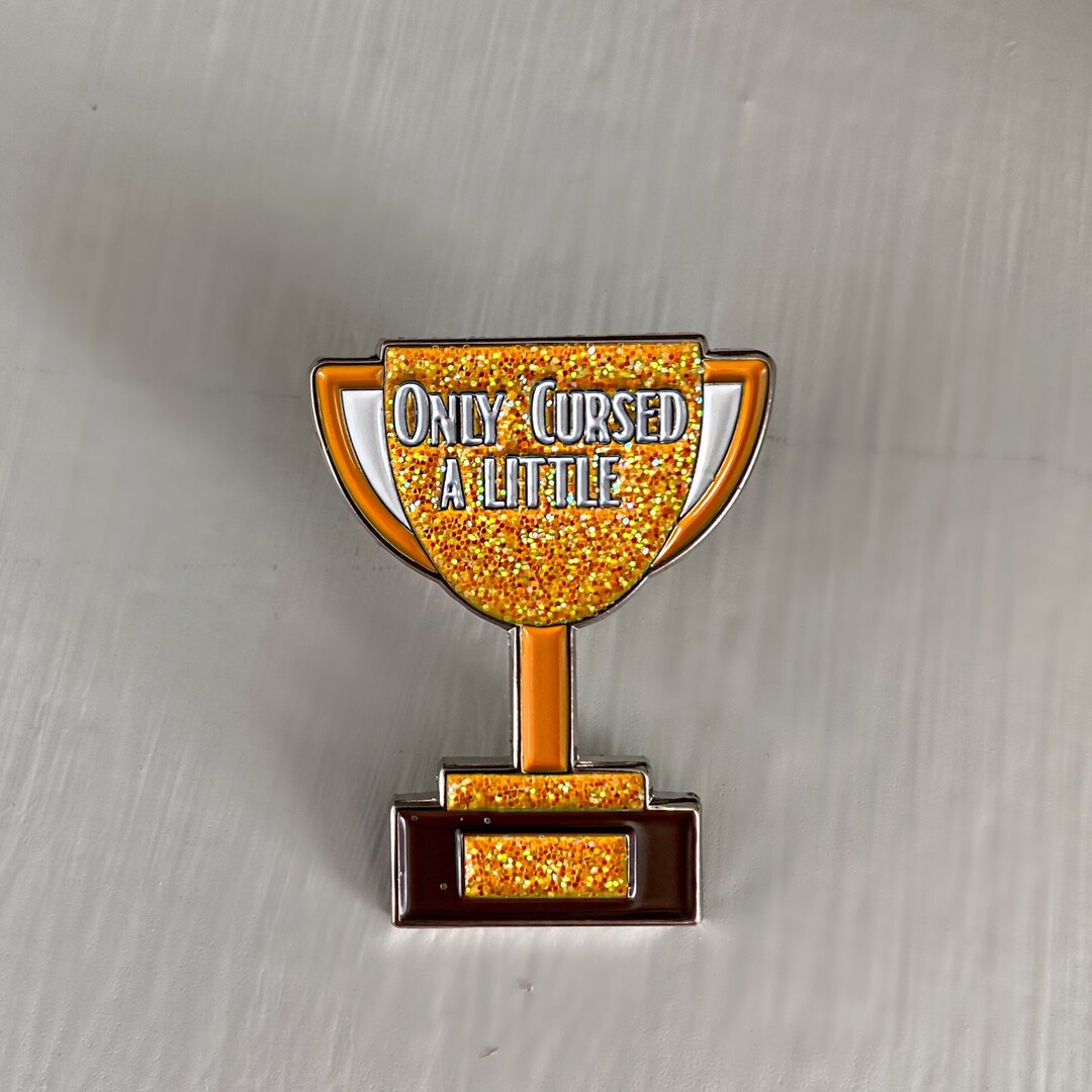 Only Cursed A Little Trophy Enamel Pin - Etsy