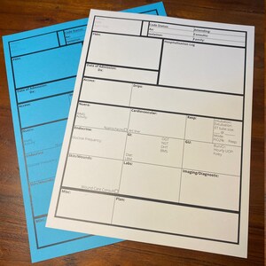 ICU Report Sheet Digital Download - Etsy