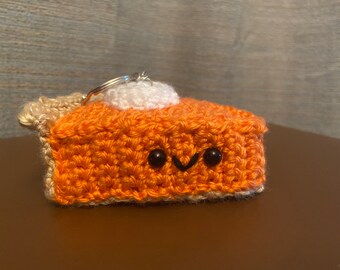 Holiday Pumpkin Pie Keychain, Crochet Pattern, Amigurumi Keyring ...