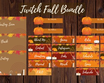 Fall Twitch Overlay - Etsy