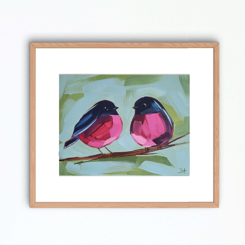 Framed Robin Bird Print - Etsy