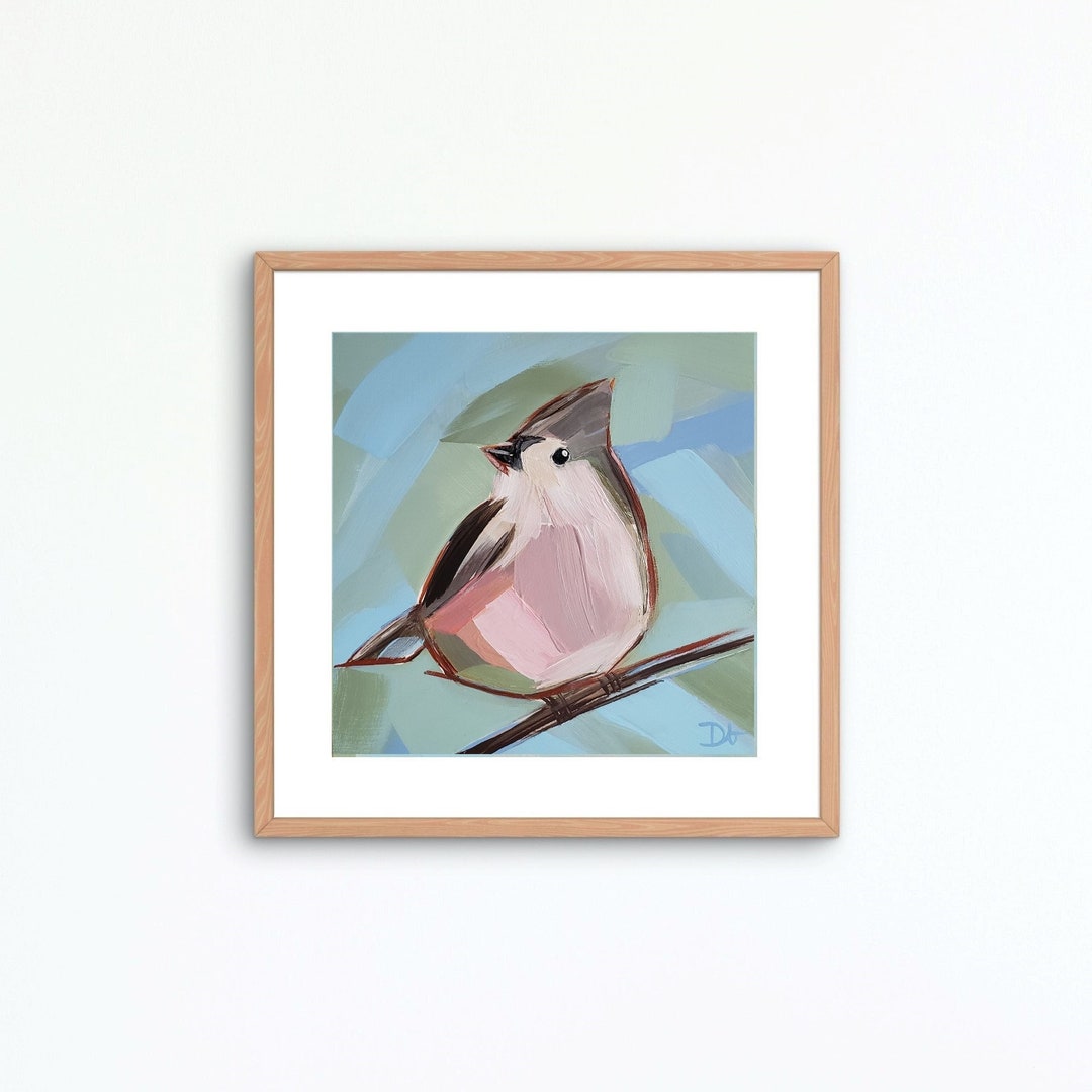 Tufted Titmouse Bird Art Print - Etsy