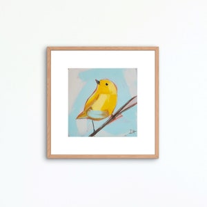 Yellow Bird Art Print - Etsy