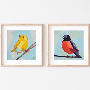 Yellow Bird Art Print - Etsy