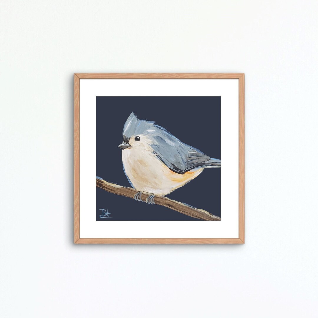 Tufted Titmouse Bird Art Print - Etsy