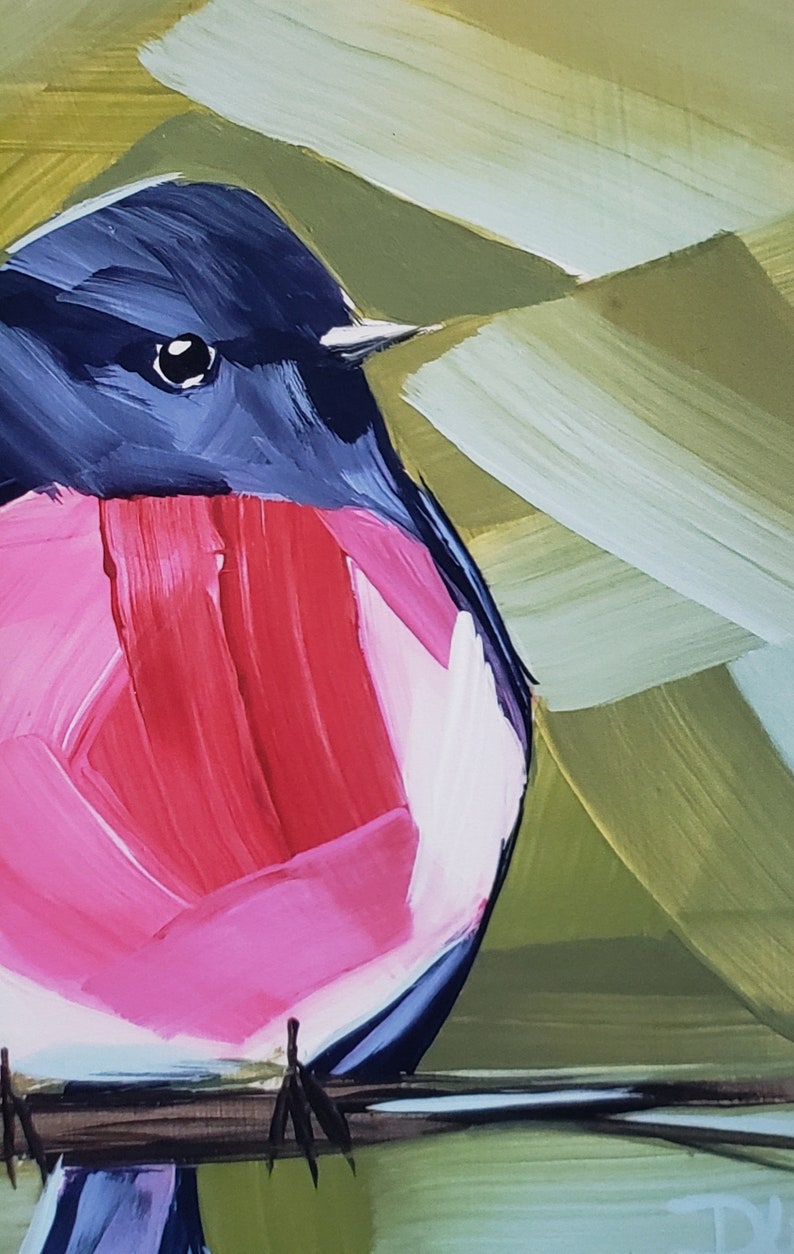 Pink Robin Art Print - Etsy