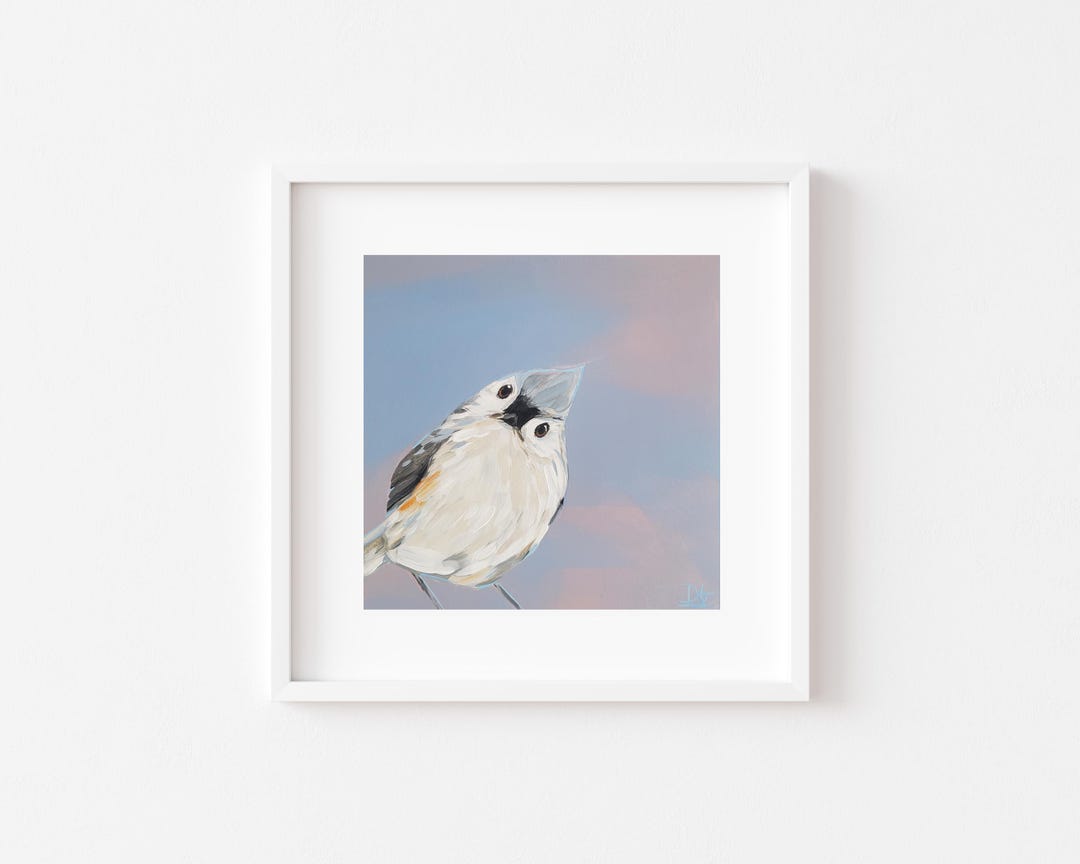Tufted Titmouse Bird Art Print - Etsy