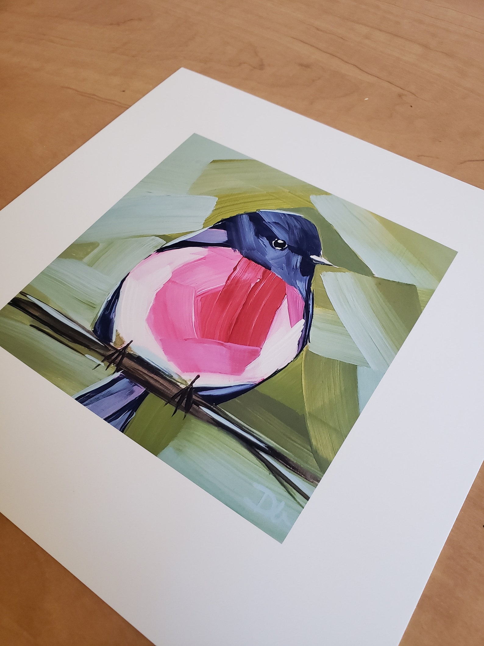 Pink Robin Art Print - Etsy