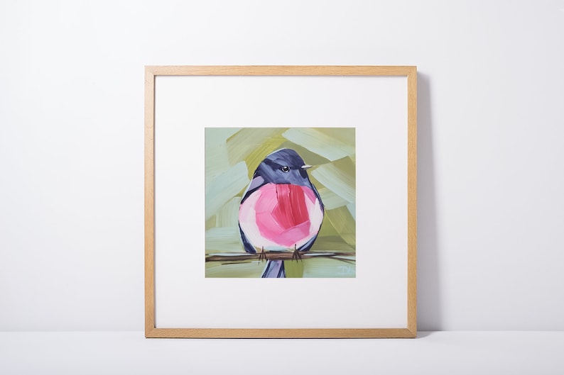 Pink Robin Art Print - Etsy